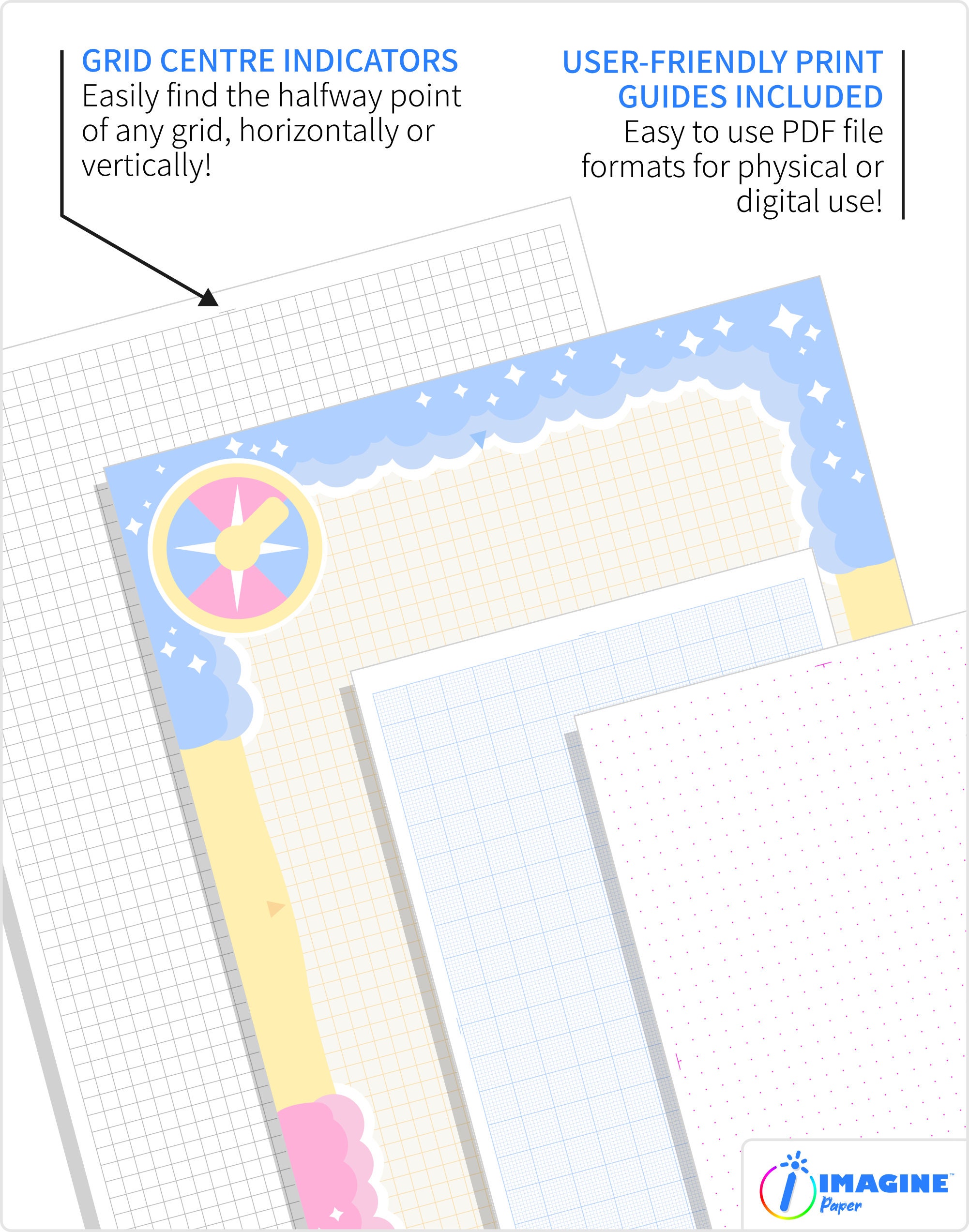 Cute Essential Grids – Grid Paper, Dot Paper, Lined Paper, Graph Paper ...
