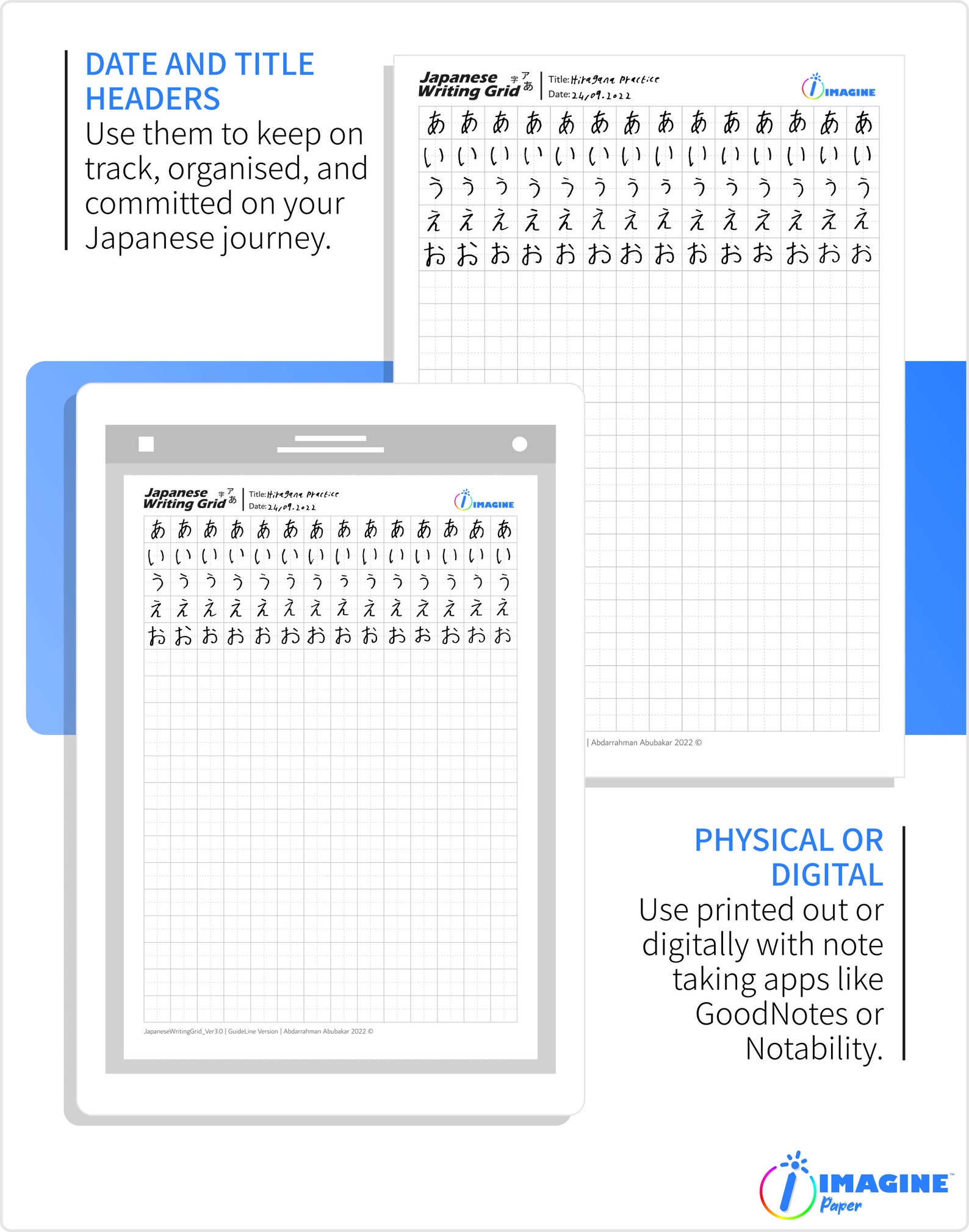 Japanese Writing Grid – Practice Kanji, Hiragana, Katakana, and ...