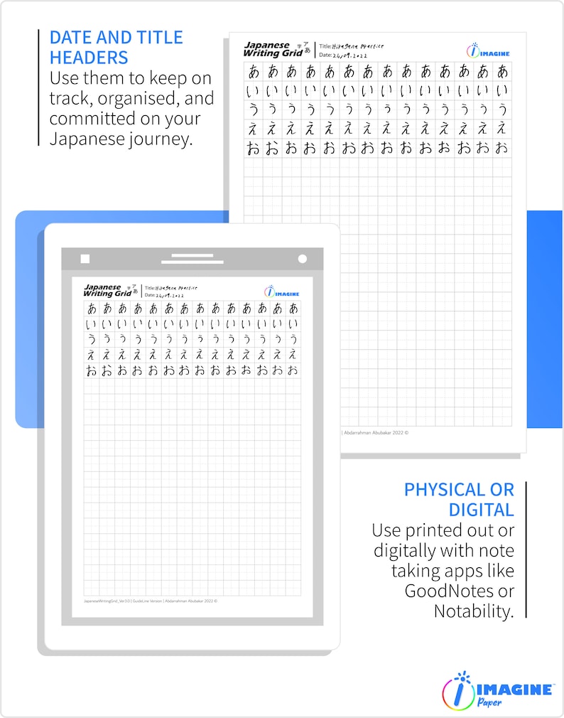 Japanese Writing Grid – Practice Kanji, Hiragana, Katakana, and ...