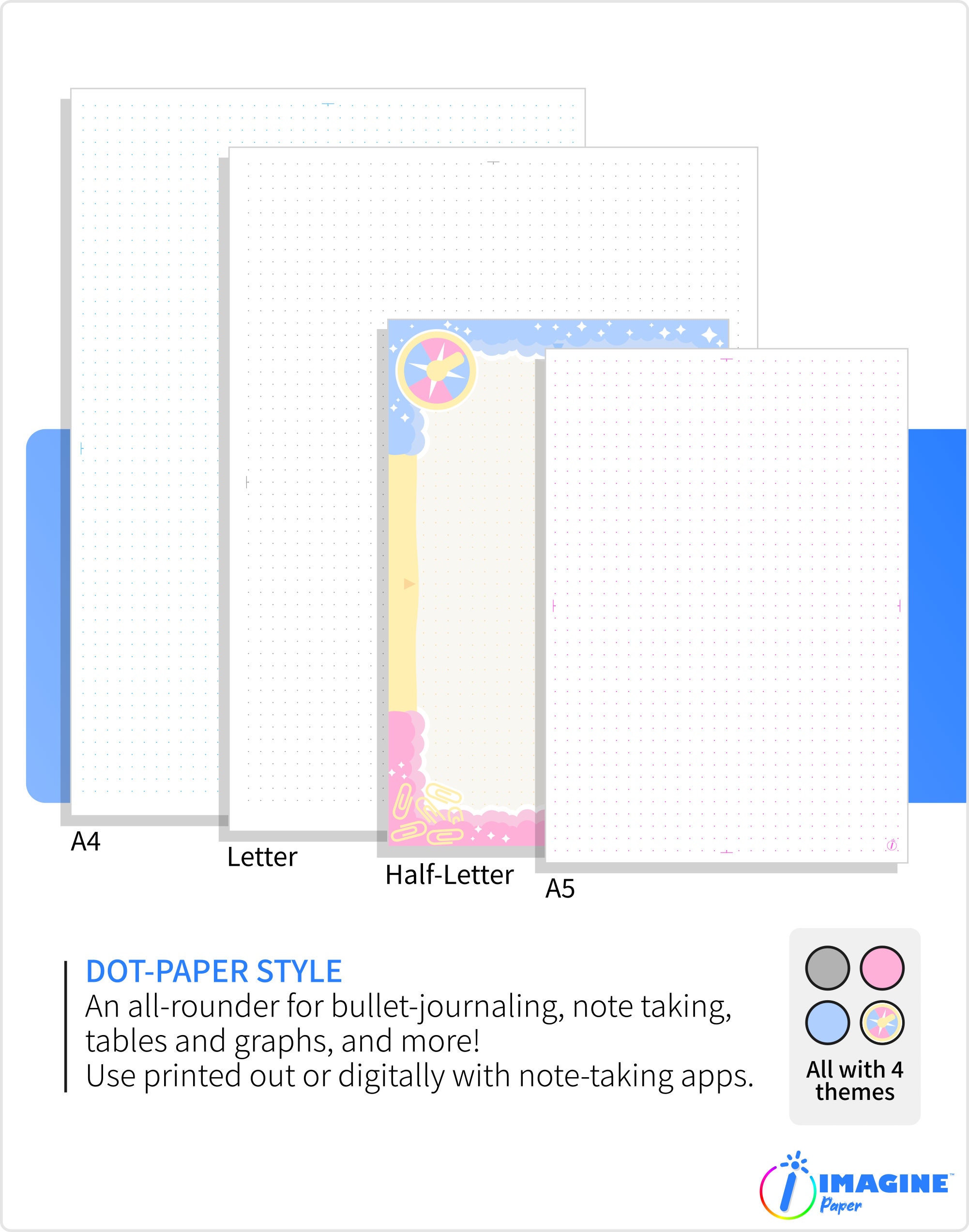 Cute Essential Grids – Grid Paper, Dot Paper, Lined Paper, Graph Paper ...