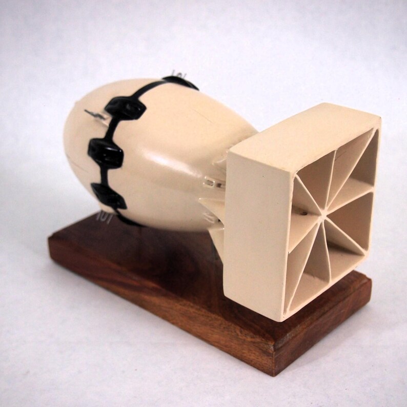 Vintage Wood 'fat Man' Atomic Bomb Desk Model - Executive Display Piece ...
