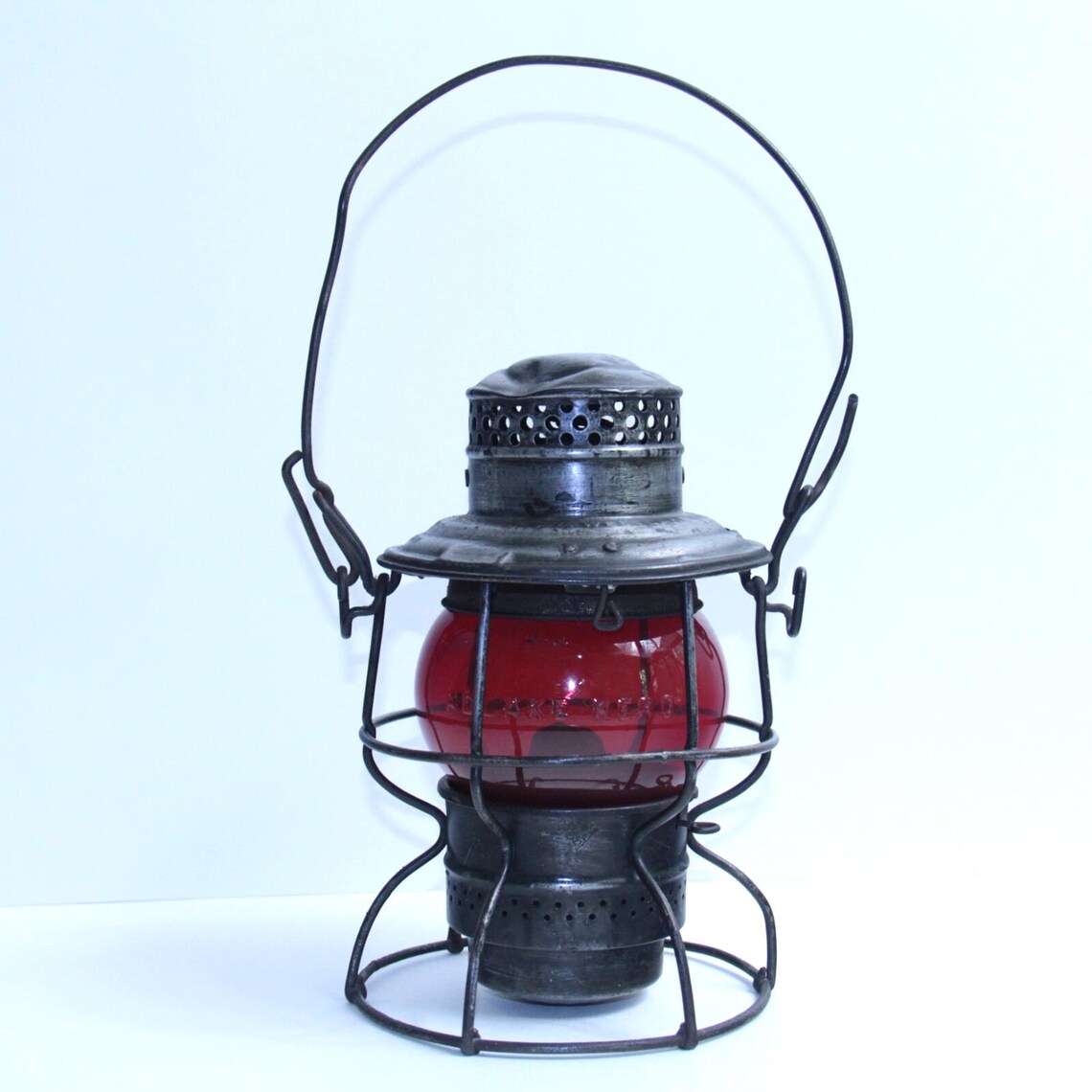 Adlake Illinois Central Railroad Lantern ICRR Corning Red Globe - Etsy