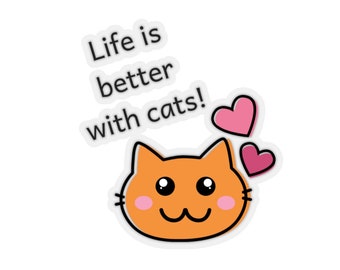 Life is Better With Cats Decal - Etsy