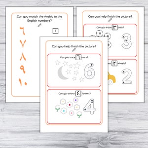 Arabic Numbers Activity Sheet Pack 1-10 Arabic Number Learning Work ...