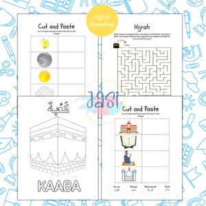 Islamic Activity Sheet Pack 10 Pages Activity Work Sheet Islamic Arabic ...