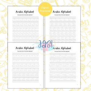 Arabic Alphabet Practice Work Sheet Arabic Letters Tracing Letters ...