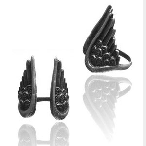 Silver Wing Ring, Angel Wings Jewelry, Angel Ring, Guardian Angel Ring ...