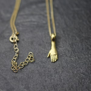 Gold Plated Hand Necklace, Single Hand Necklace, Hand Pendants ...