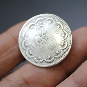 Ottoman Sign Ring, Silver Coin Ring, Round Ring, Historical Ring ...