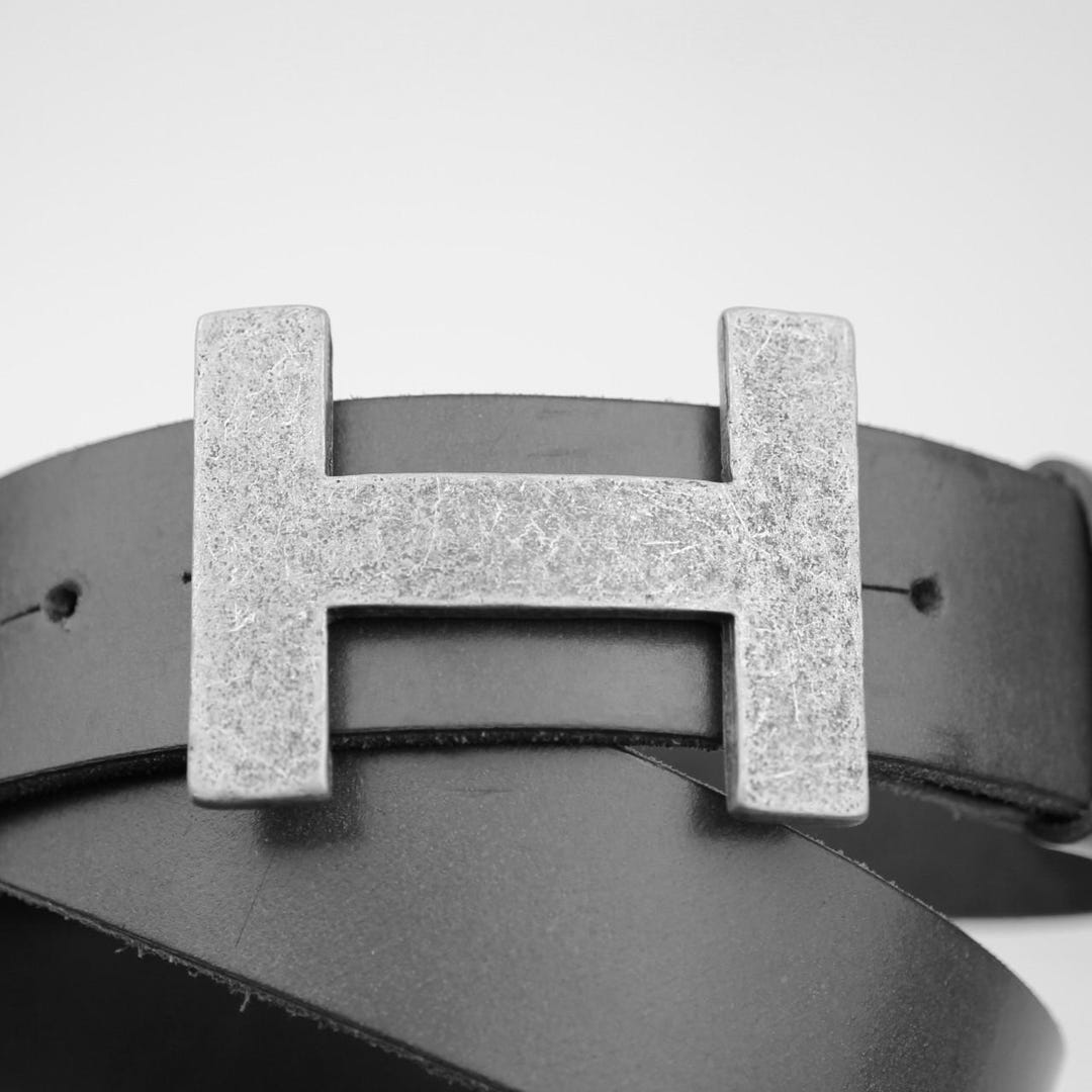 H Belt Buckle, Dark Silver Belt Buckle, Women Belt Buckle, Letter Basic ...