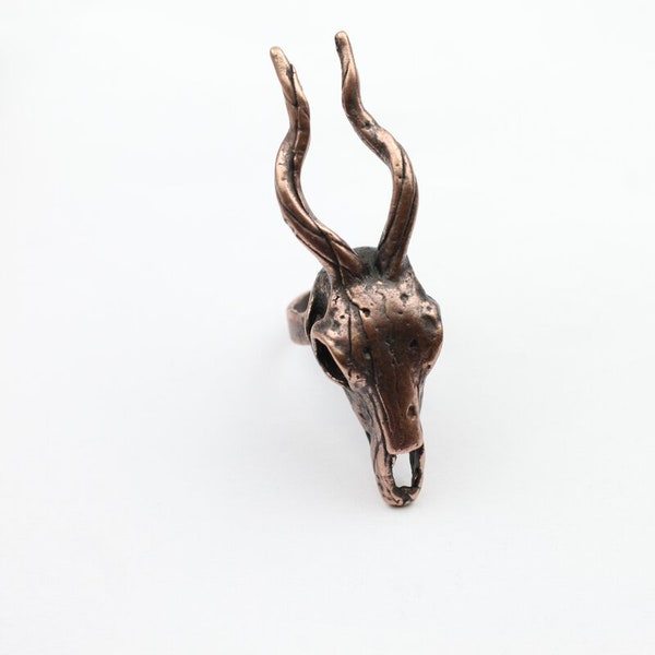 Copper Skull Ring - Etsy