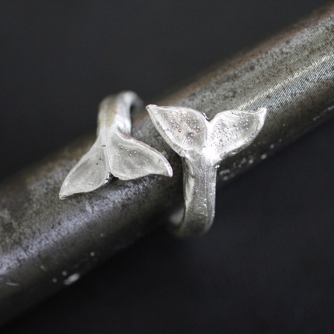 Whale Tail Wrap Ring, Whale Ring, Stacking Ring, Mermaid Ring, Surf ...