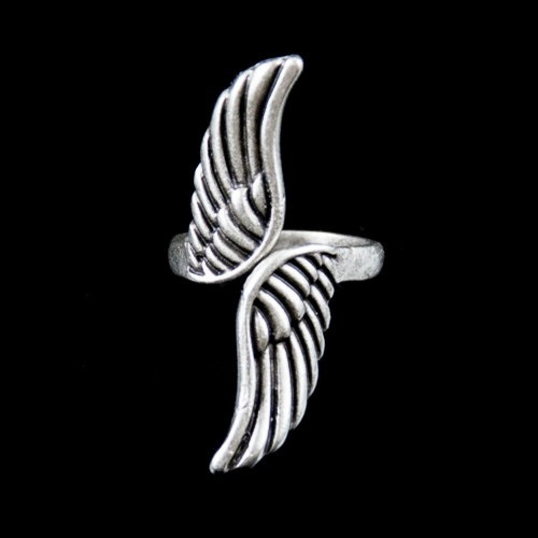 Silver Wing Ring, Angel Wings Jewelry, Angel Ring, Guardian Angel Ring ...