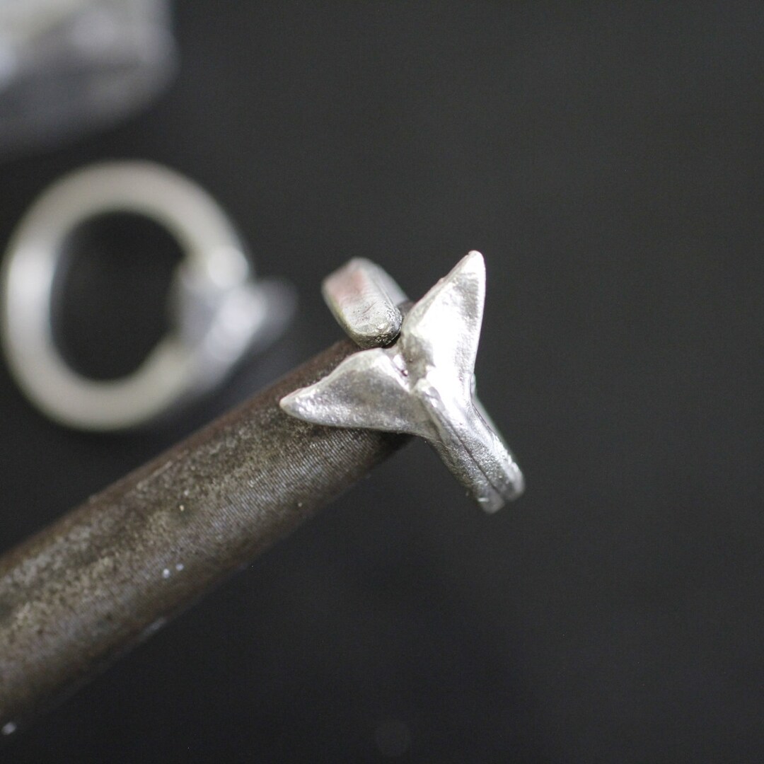 Silver Whale Ring, Whale Tail Ring, Beach Lover Jewellery, Adjustable ...