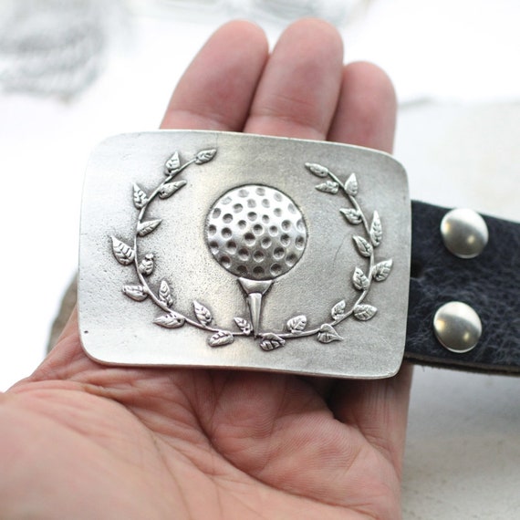 Golf Ball Belt Buckle, Rectangle Buckle, Metal Belt B… - Gem