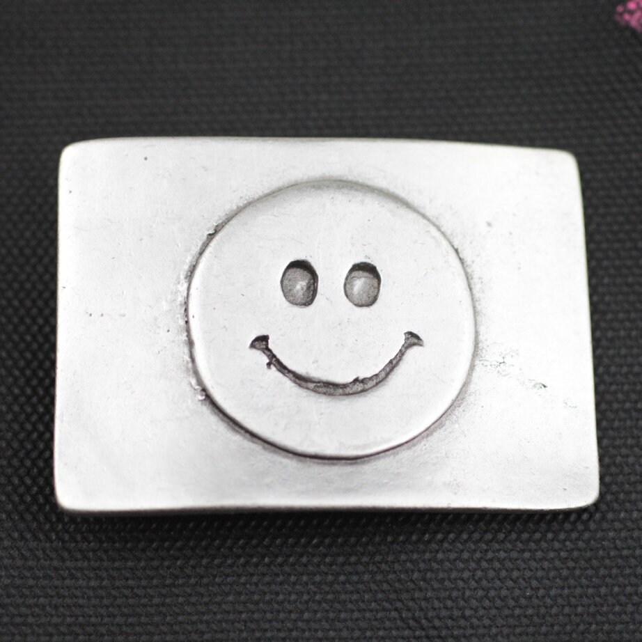 Happy Face Belt Buckle Emoji Belt Buckle Boho Buckle Hippie - Etsy