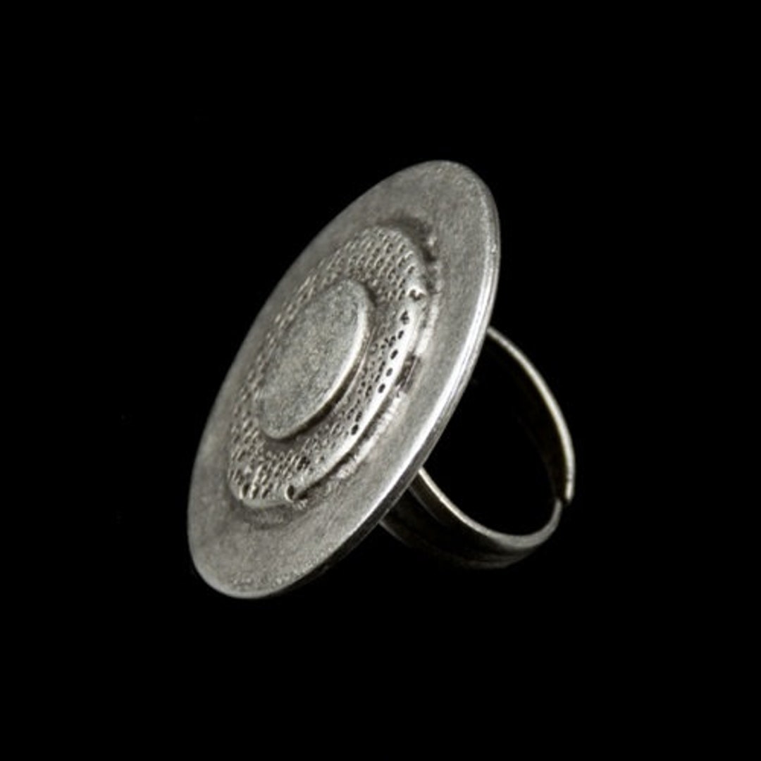 Silver Plated Layered Round Ring, Special Design Ring, Brass Ring ...