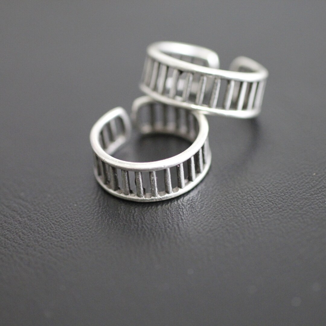 Silver Mesh Ring, Stacking Ring, Cuff Ring, String Ring, Grid Ring ...