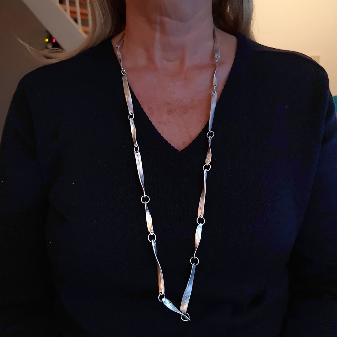 Stick Connector Chain Necklace, Long Necklace, Bohemian Necklace ...