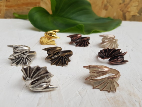 Antique Bronze Dragon Ring, Bronze Dragon Claw Ring, … - Gem