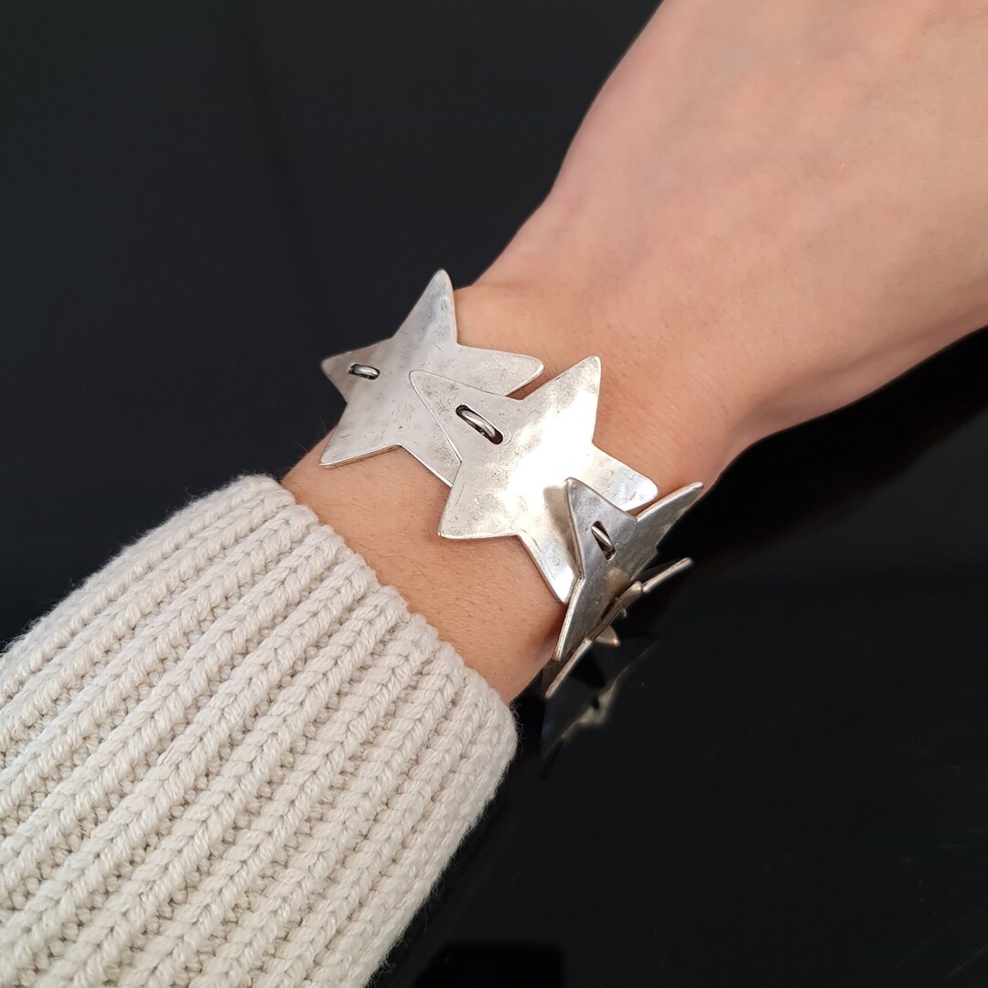 Silver Star Bracelet, Star Chain Bracelet, Starry Bracelet, Stylish ...