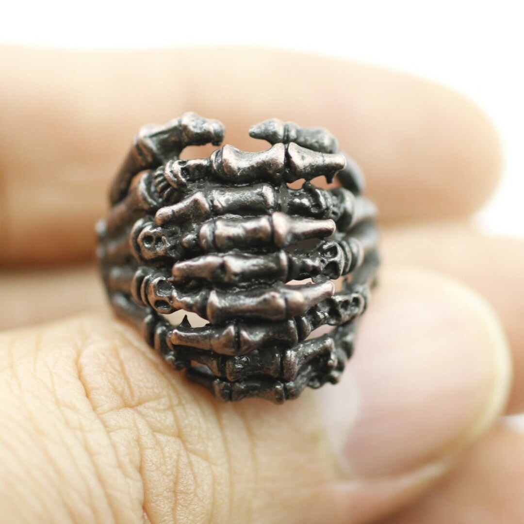Skull Ring, Skeleton Ring, Copper Ring, Halloween Ring, Punk Gothic ...