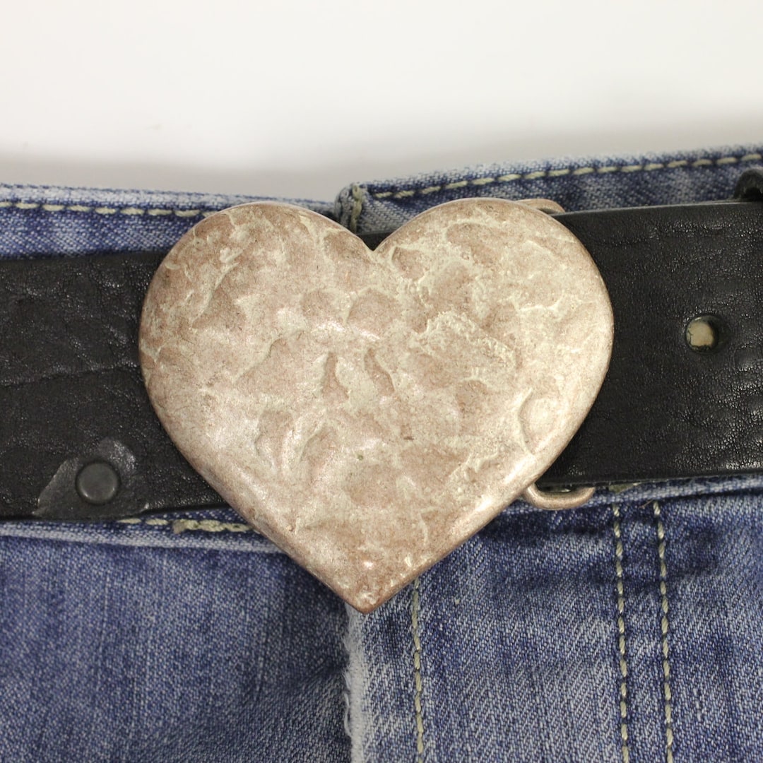 Gold Heart Belt Buckle, Heart Belt Accessory, Quality Buckle, Heart ...