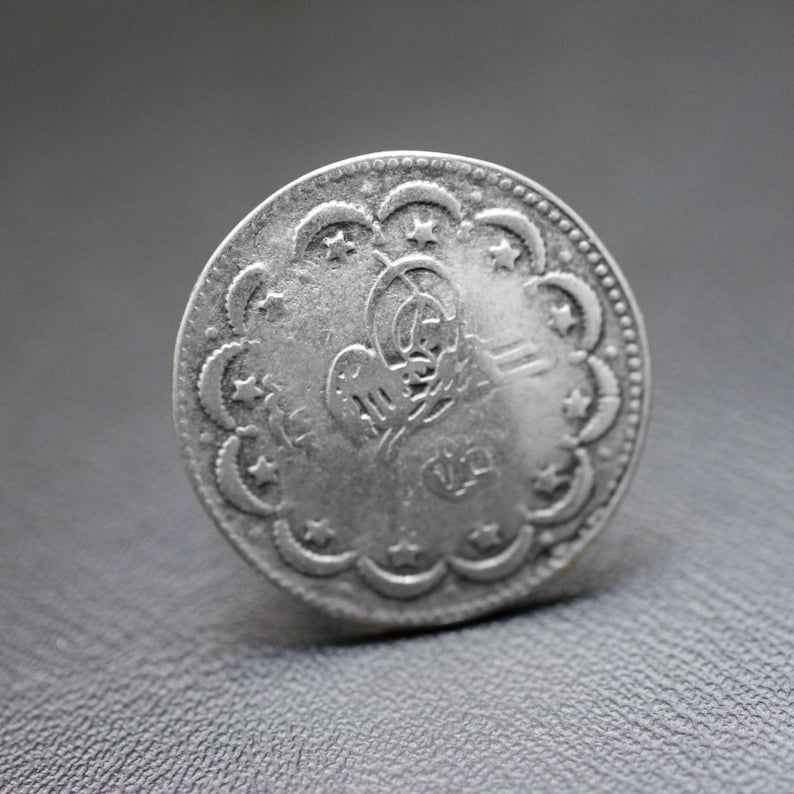 Ottoman Sign Ring, Silver Coin Ring, Round Ring, Historical Ring ...