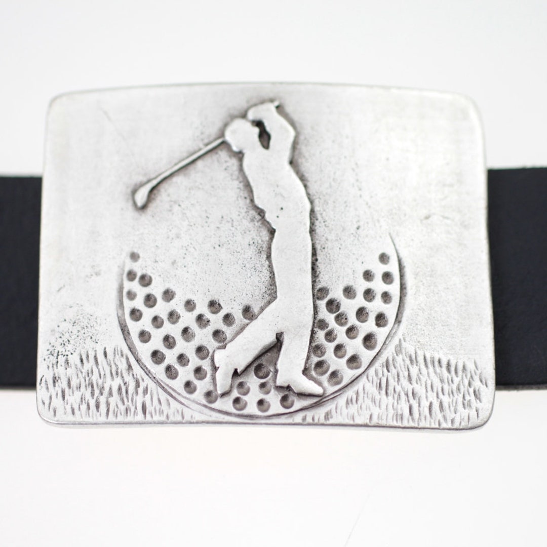 Golfer Man Belt Buckle, Golf Accessories, Golf Belt Buckle for Snap ...