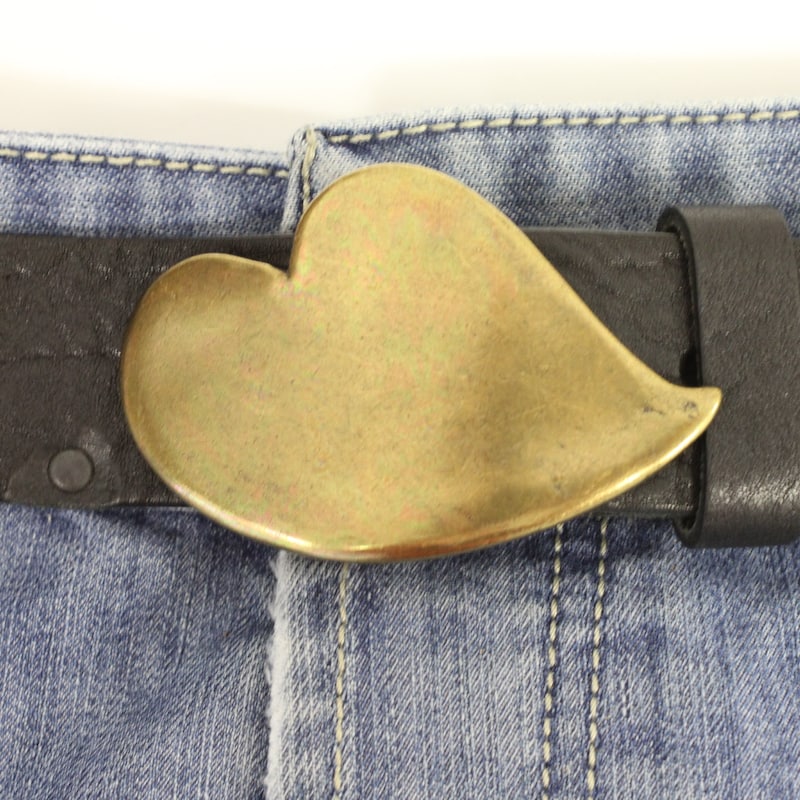 Bronze Heart Belt Buckle - Etsy