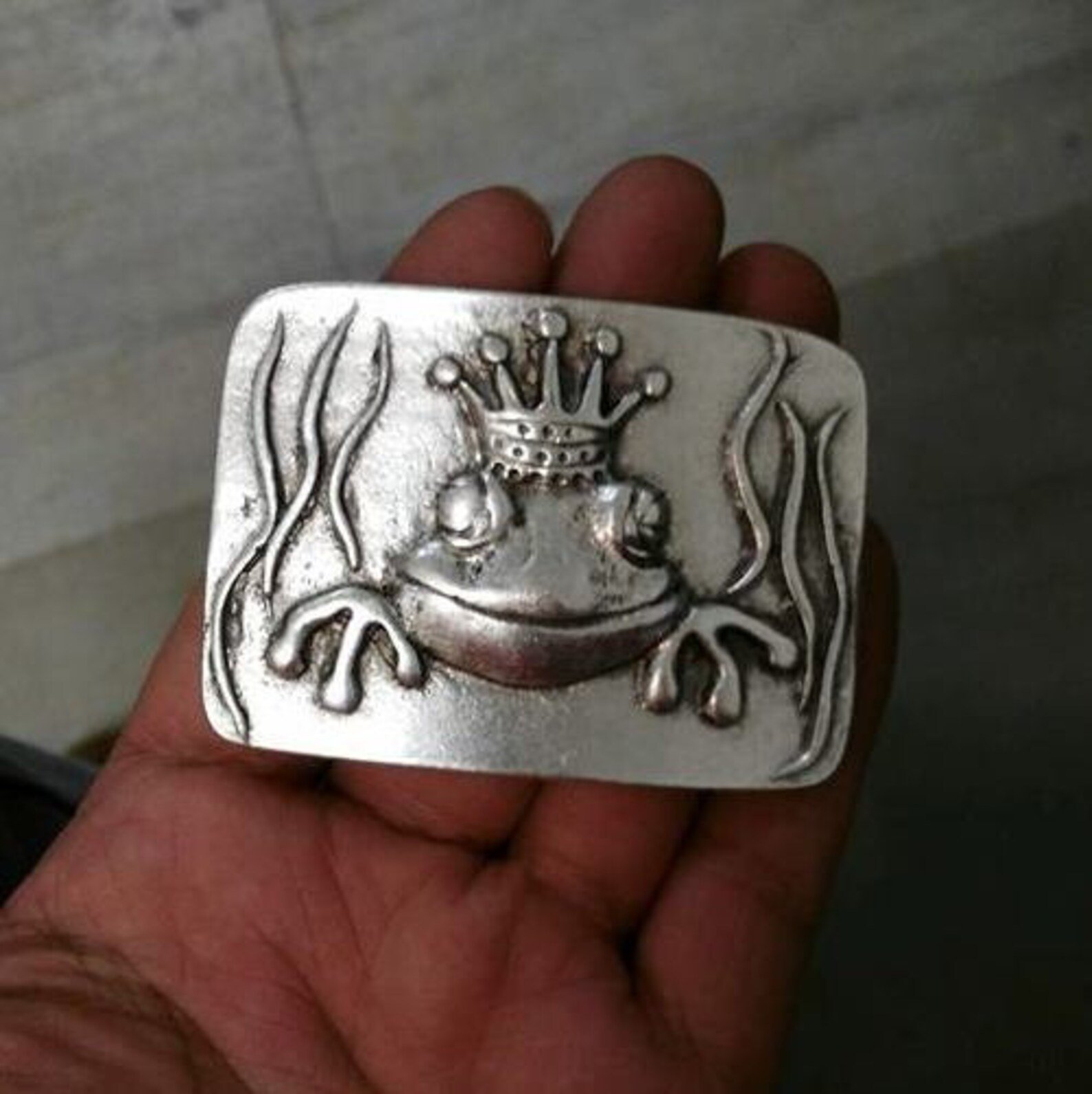 Frog Prince Belt Buckle Animal Buckle Silver Belt Buckle - Etsy