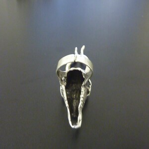 Silver Skull Ring, Antelope Skull Ring, Deer Skull Ring, Silver Bull Ring, Gothic Ring, Animal ...