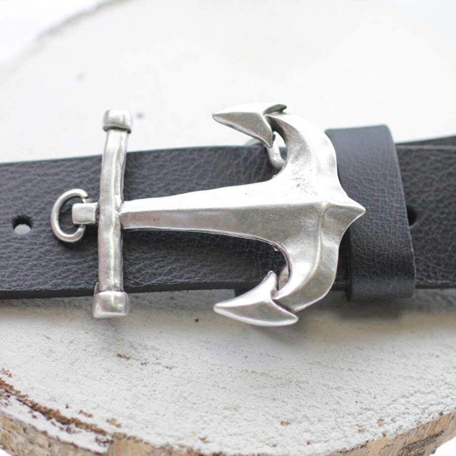 Silver Anchor Buckle Sailing Belt Suspenders Nautical Belt - Etsy