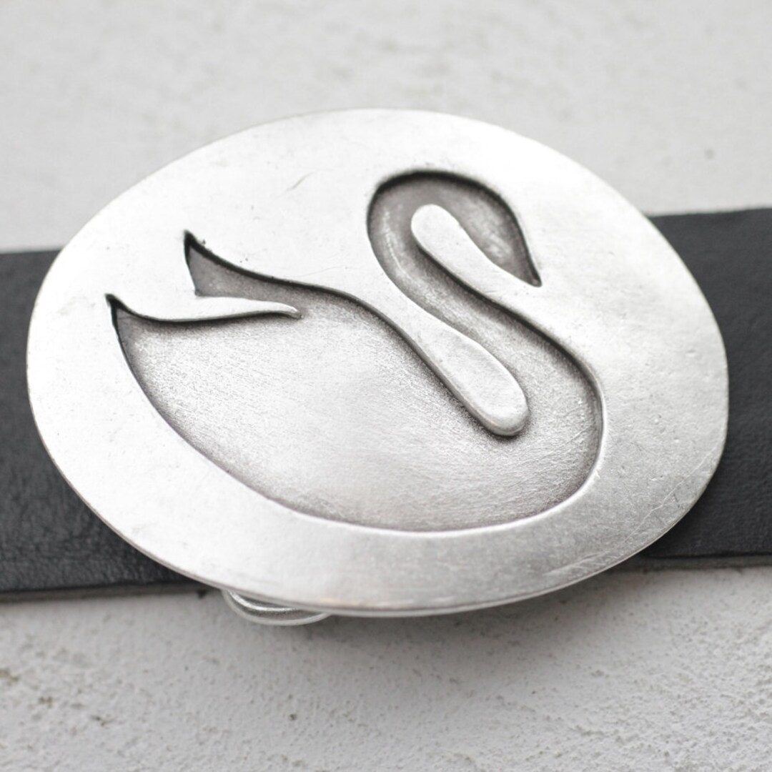 Swan Belt Buckle, Silver Oval Belt Buckle, Animal Buckle, Elegant ...