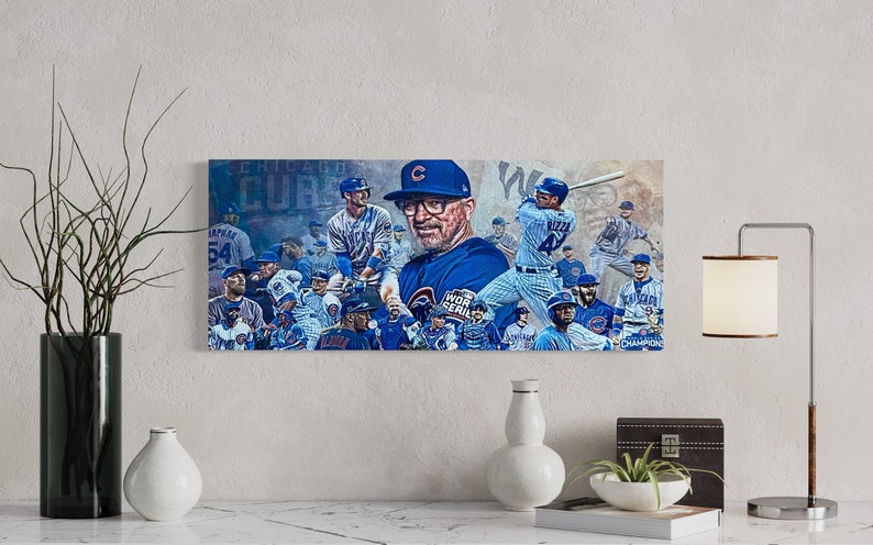 Chicago Cubs World Series Champions Sports Wall Art Canvas Fan Cave - Etsy