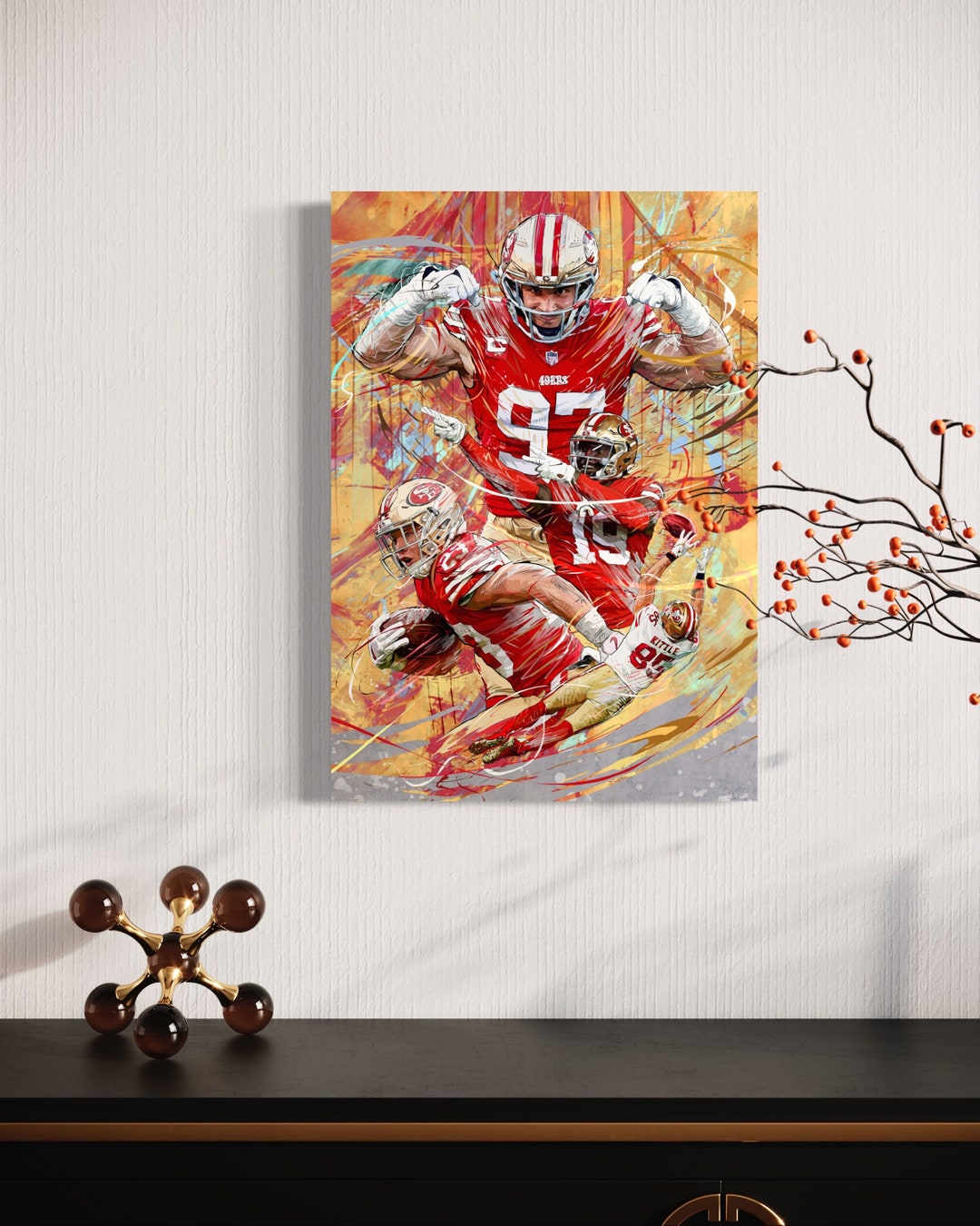 San Francisco 49ers Sports Wall Art Canvas George Kittle - Etsy