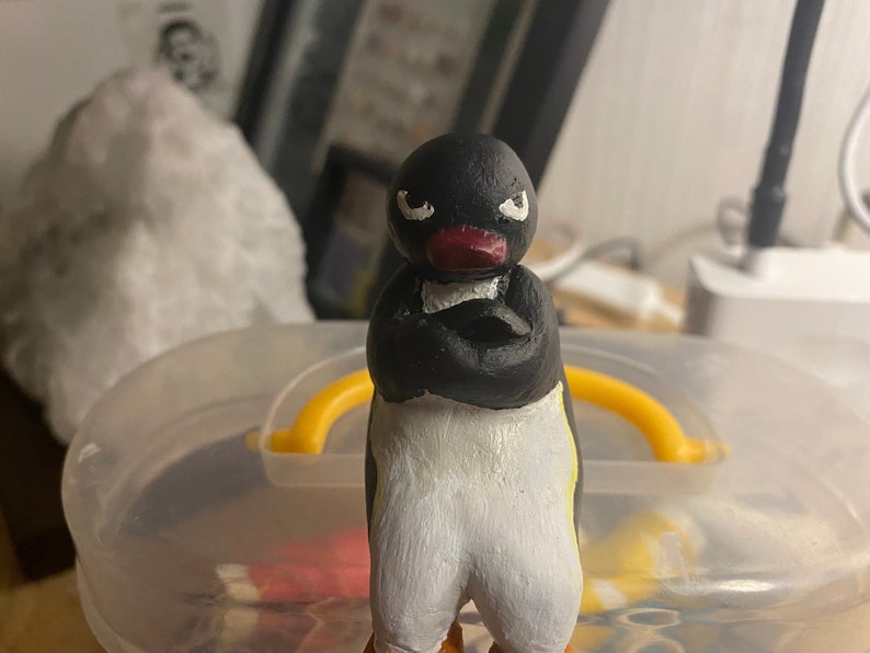 Pingu Penguin Clay Art, Noot Noot Penguin Sculpture, Angry Noot Noot - Etsy