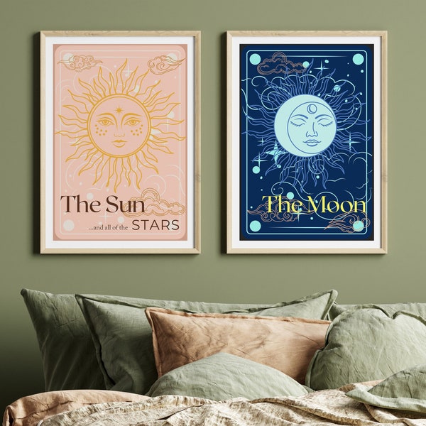 Sun and Moon Poster - Etsy