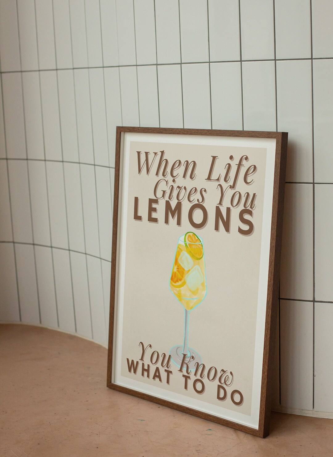 When Life Gives You Lemons Poster Quirky and Fun Wall Art Instant ...