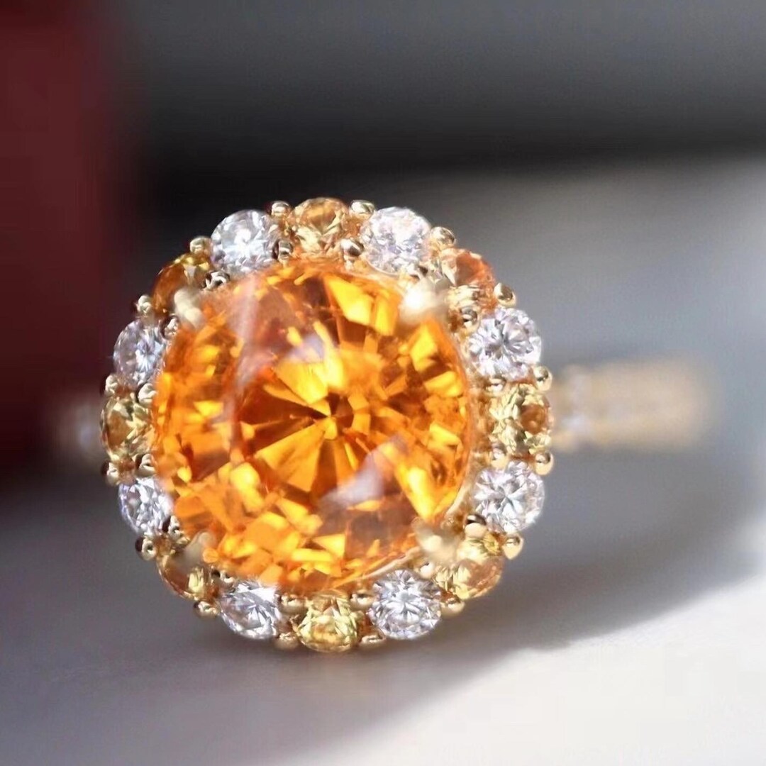 Vintage and Beautiful Fanta Garnet Ring 925 Sterling Silver Gorgeous ...