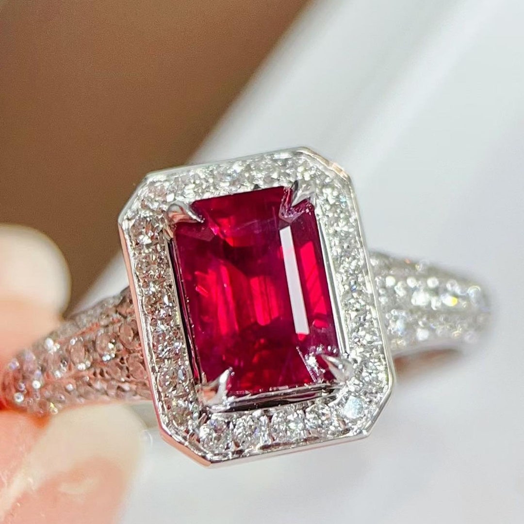 Very Unique Ruby Stone Ring Gorgeous Ruby Ring 925sterling Silver ...