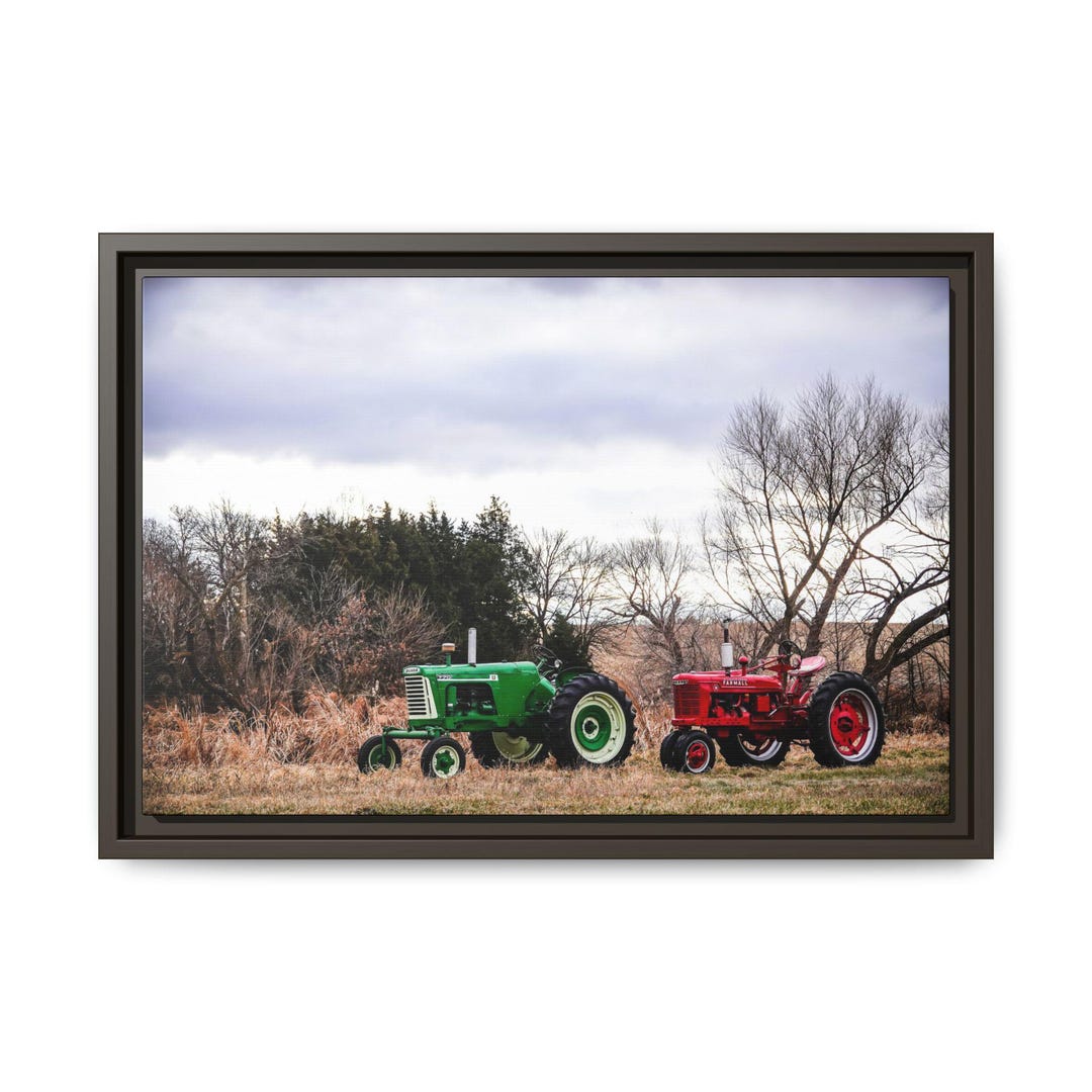 Vintage Tractor Canvas Print Farmall H With Oliver 770 - Etsy