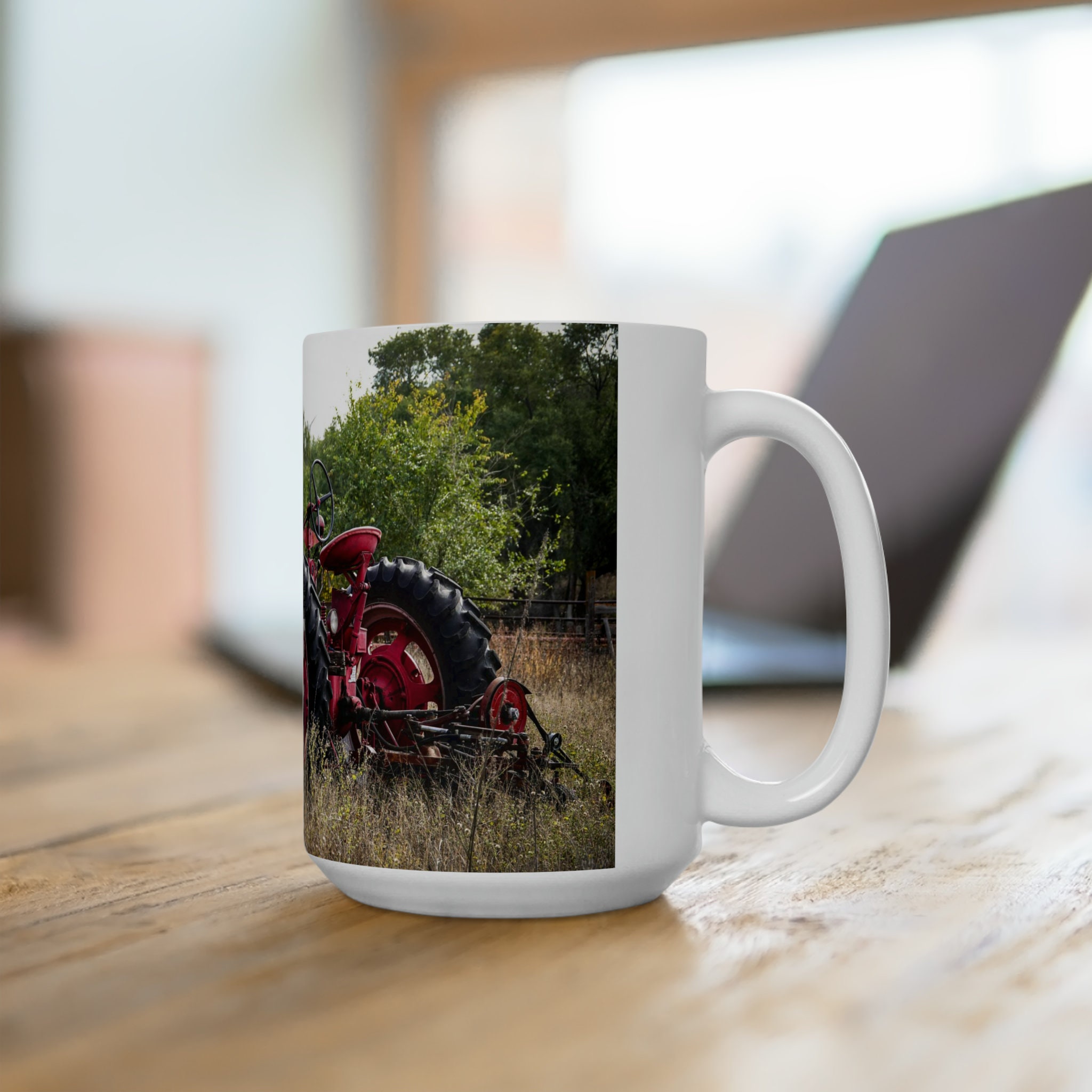 Picture of Old Tractor Coffee Mug Farmall H Tractor in the Pasture Gift ...