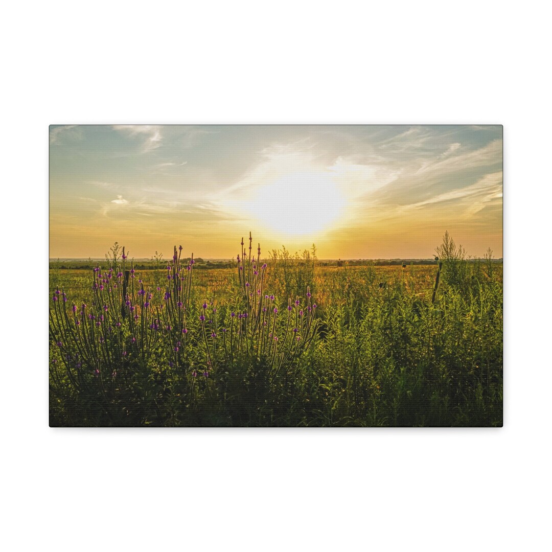 Nebraska Pasture Sunset Canvas Print - Etsy UK
