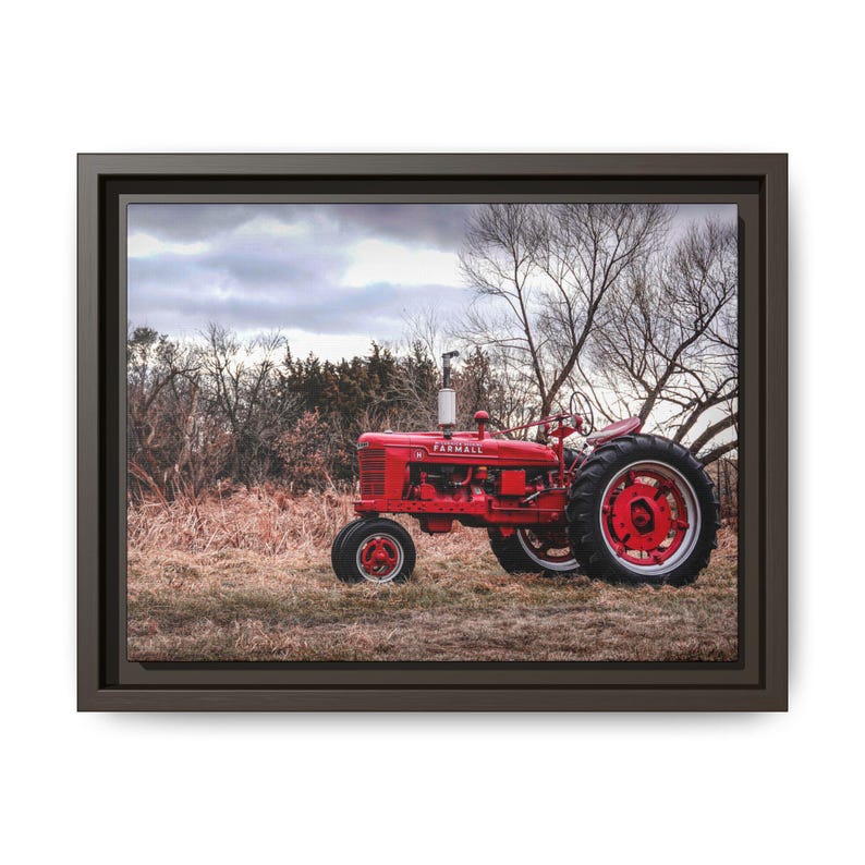 Farmall H Tractor Canvas Print Rustic Home Decor Farmhouse Art ...