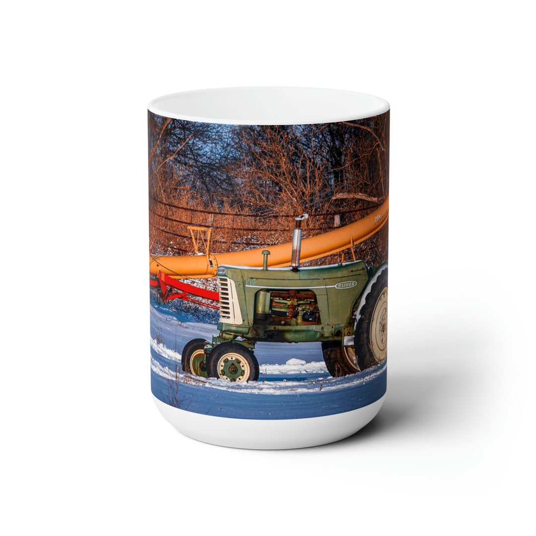 Vintage Oliver Tractor Coffee Mug: Nebraska Winter Scene Gift - Etsy