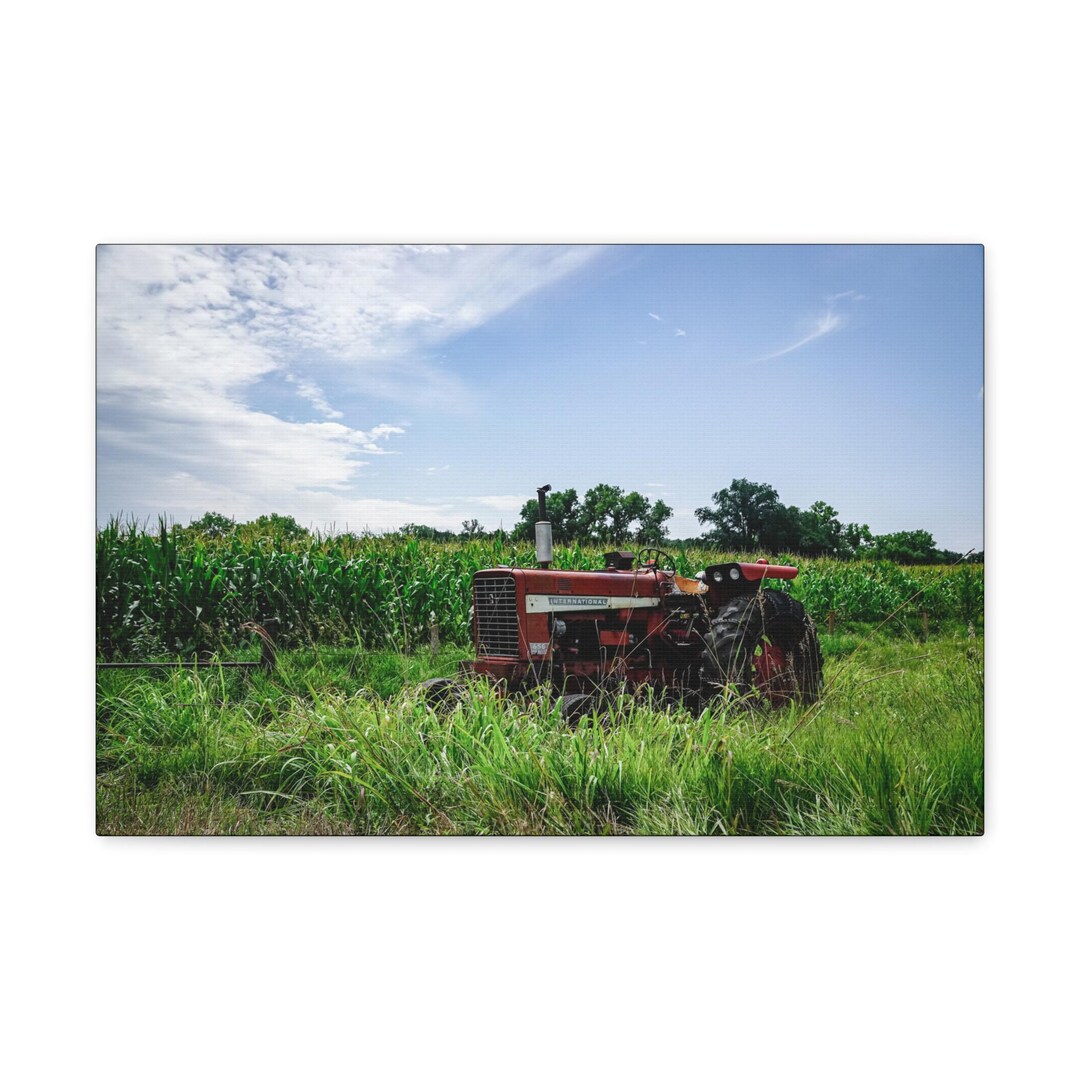 Vintage International Tractor Canvas Print Antique Farmall Tractor Farm ...