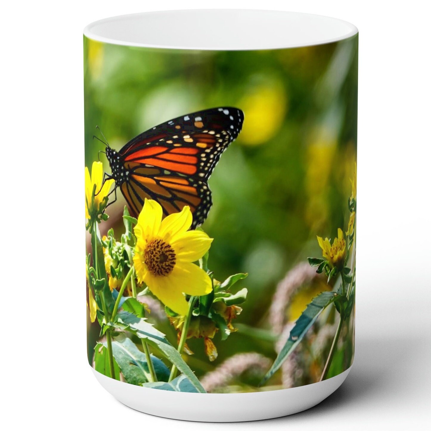 Monarch Butterfly Picture Coffee Mug Wildflower Coffee Cup Gift Ideas ...