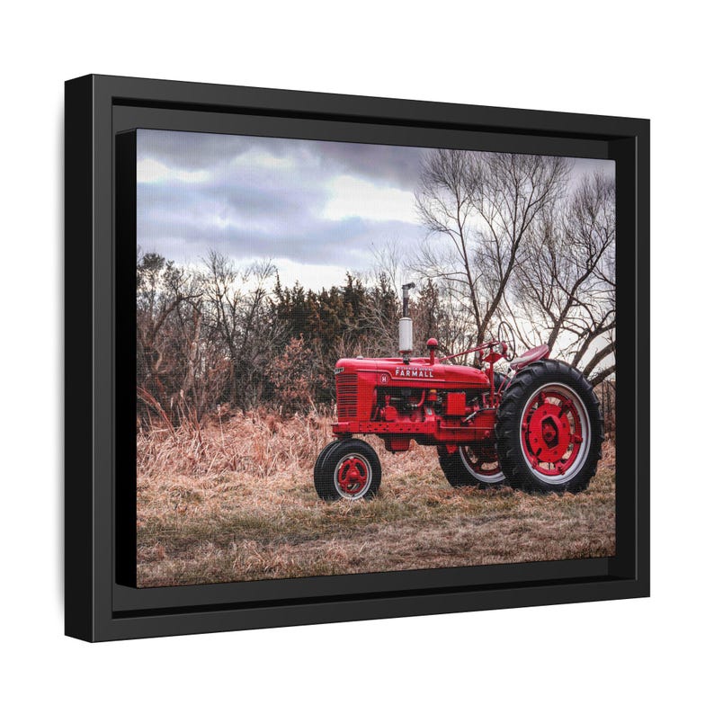 Farmall H Tractor Canvas Print Rustic Home Decor Farmhouse Art ...