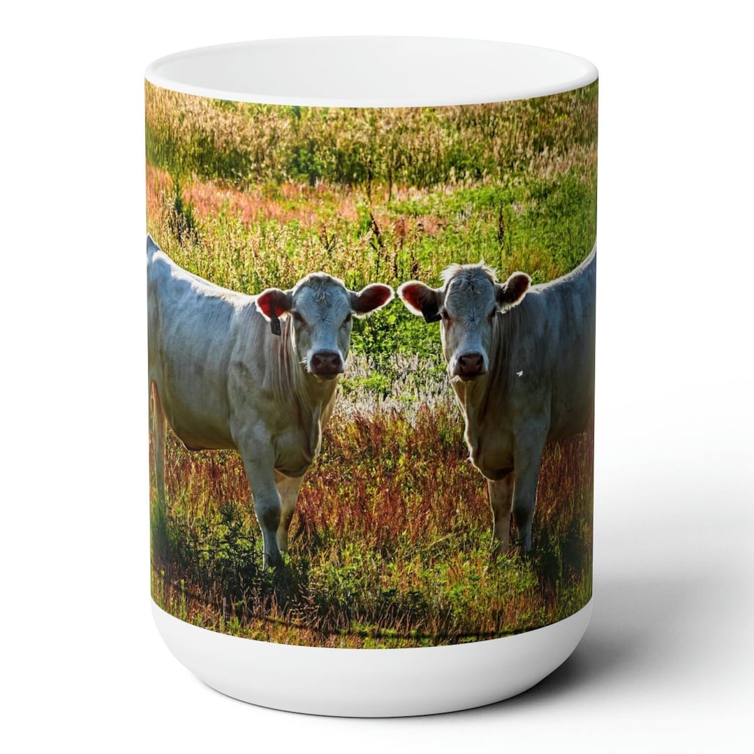 Cute Cow Picture Coffee Mug Farmhouse Coffee Cup With Cows - Etsy